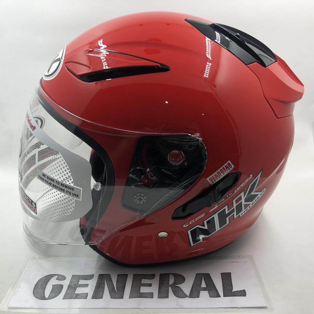Jual GOYANG HARGA;; Helm NHK R1 Solid Red Merah Double Visor 100 ...