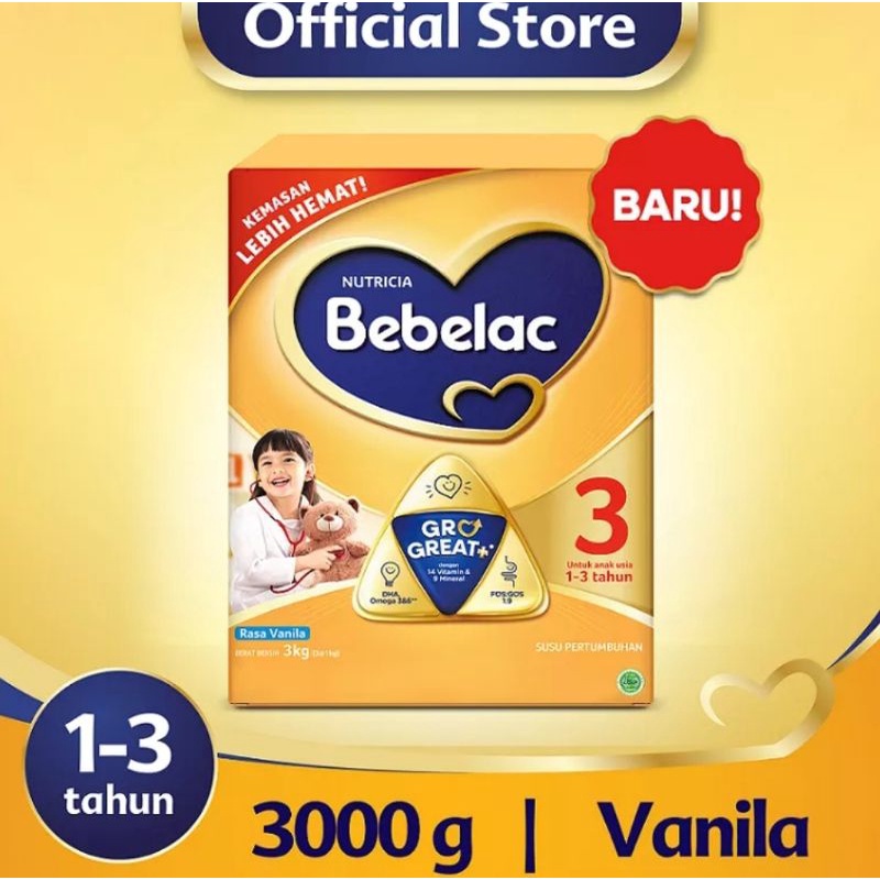 Jual BEBELAC 3 BEBELAC 4 GO GREAT+ 3000 gr 3 kg | Shopee Indonesia