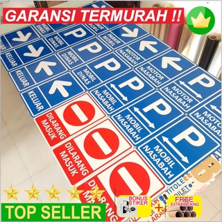 Jual Terlaris Rambu Petunjuk Parkir Panah Kanan 45cm x 60cm Plat ...
