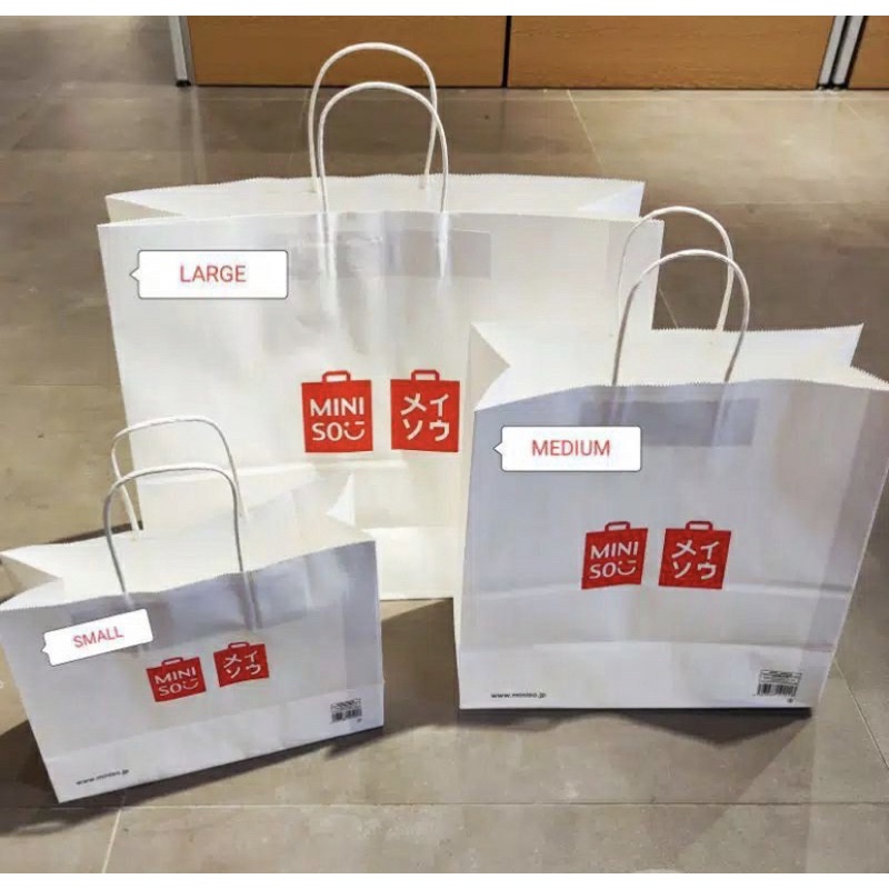 Jual PAPERBAG MINISO ORIGINAL | Shopee Indonesia