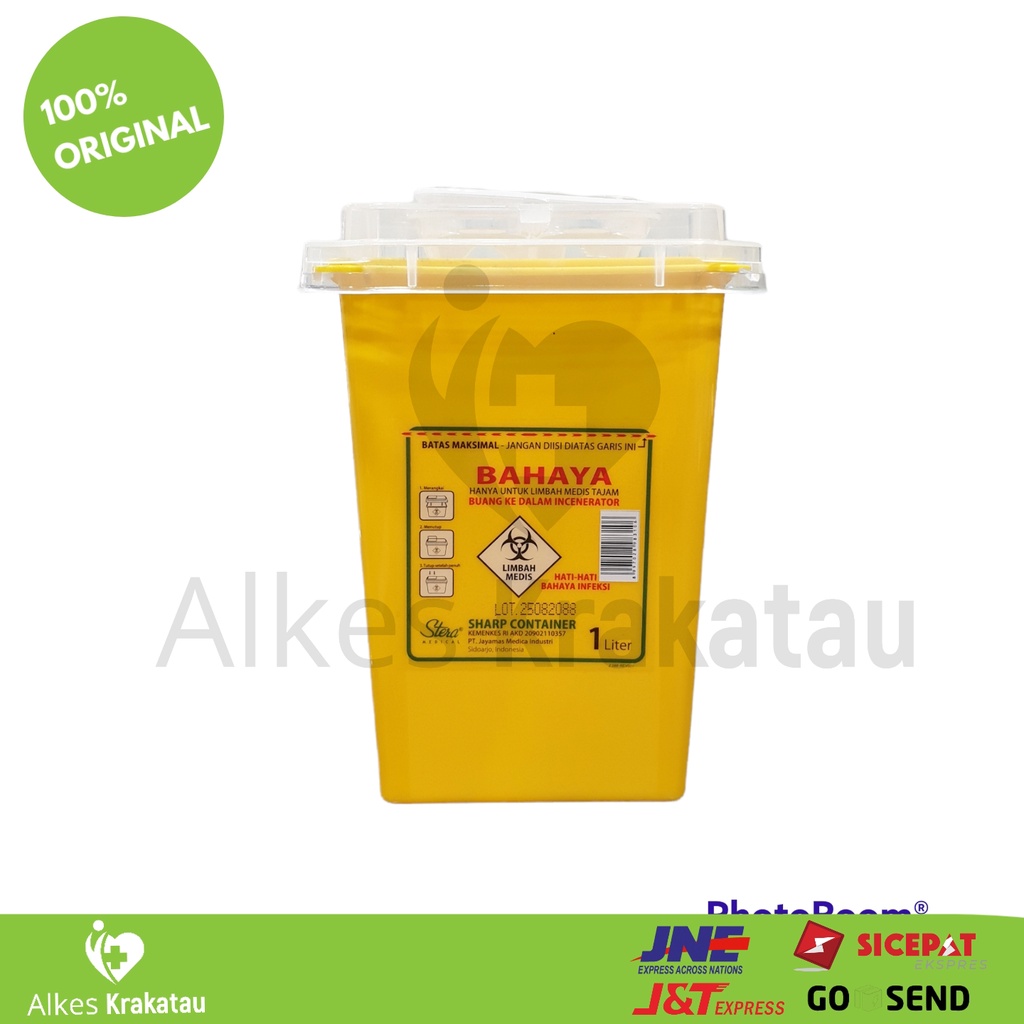 Jual Sharp Container 1L 5L Stera / Tempat sampah limbah medis 1 Liter ...