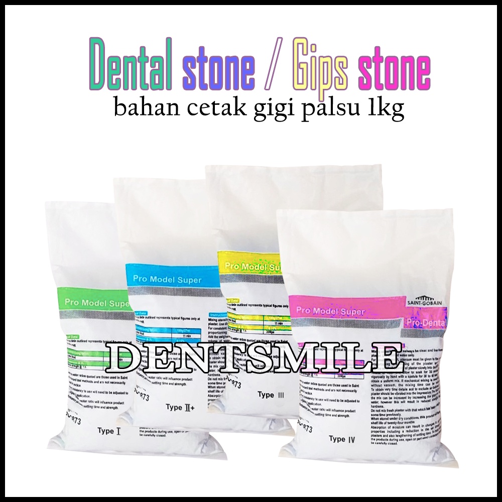 Jual DENTAL STONE GIPS STONE PROBASE BAHAN CETAK GIGI PALSU UKURAN 1KG ...