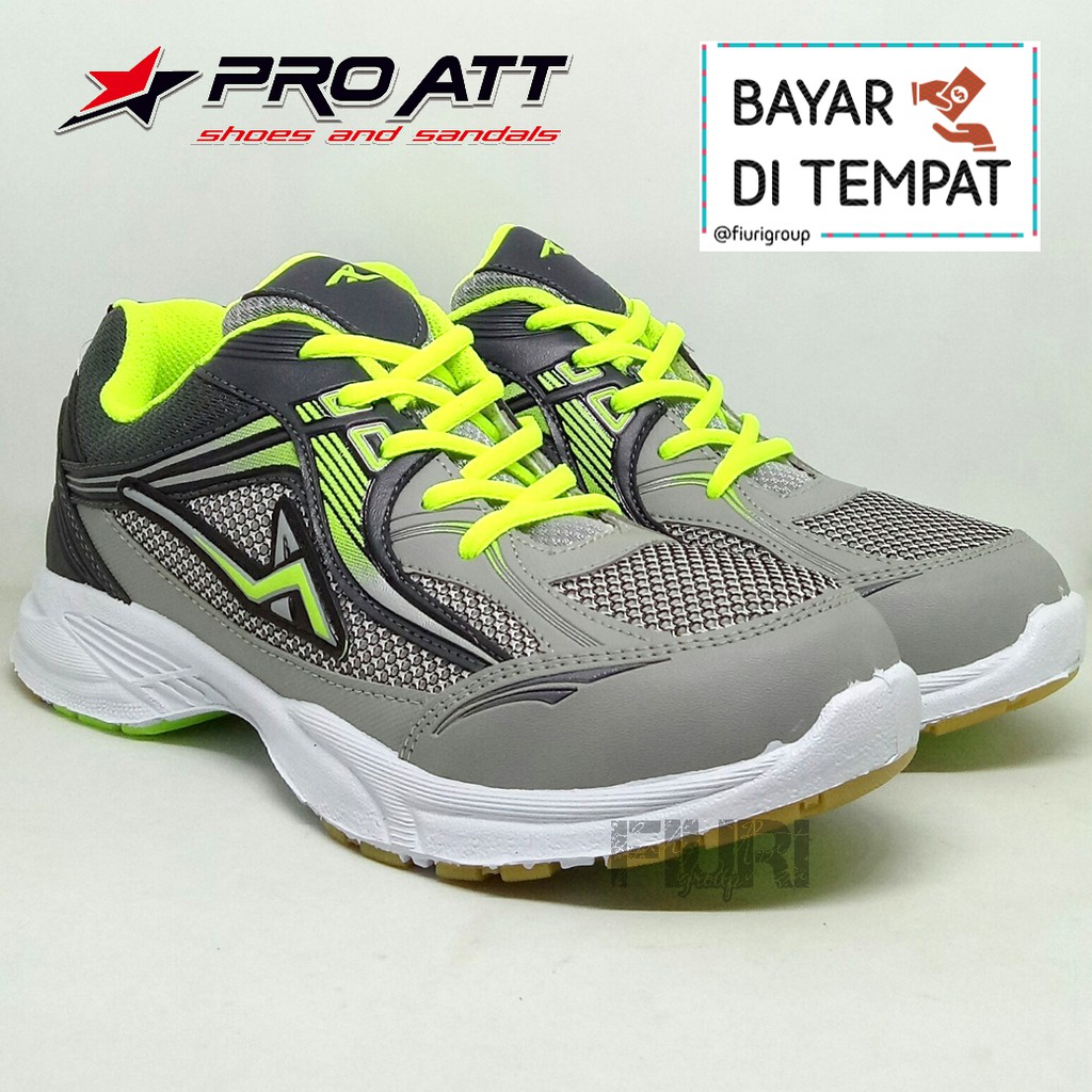 PRO ATT Original - MC-50 Hijau Neon - Sepatu Sneakers Running Olahraga Lari Kets Pria Murah ...