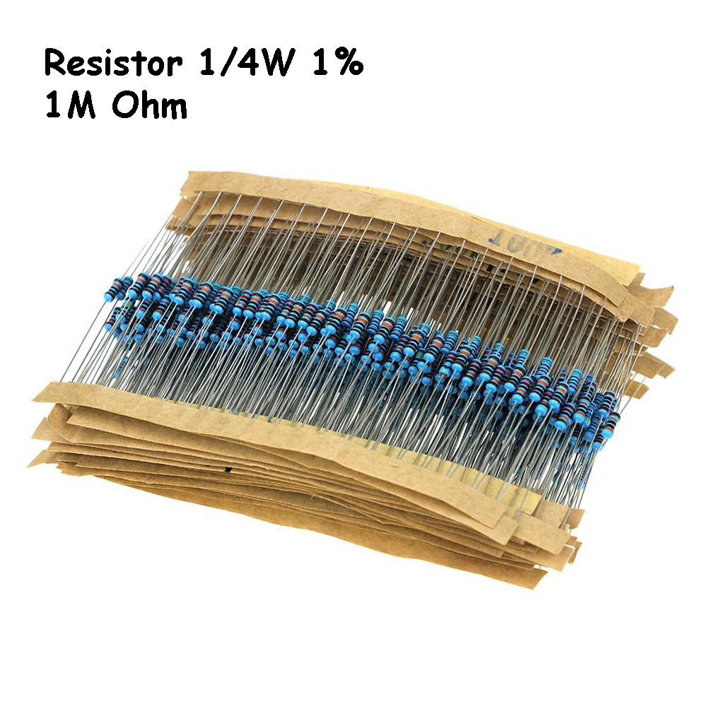 Jual Resistor Metal Film 1MOhm 1M Ohm 1000K Ohm 1/4W 0,25W Toleransi 1% | Shopee Indonesia