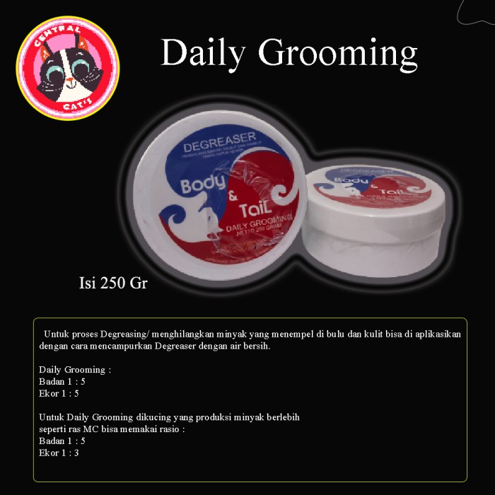Jual promo Body & Tail Degreaser Daily Shampoo Kucing & Anjing 250 Gram | Shopee Indonesia