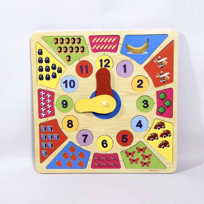 Jual Puzzle Jam Besar Mainan Kayu Alat Peraga Edukasi | Shopee Indonesia