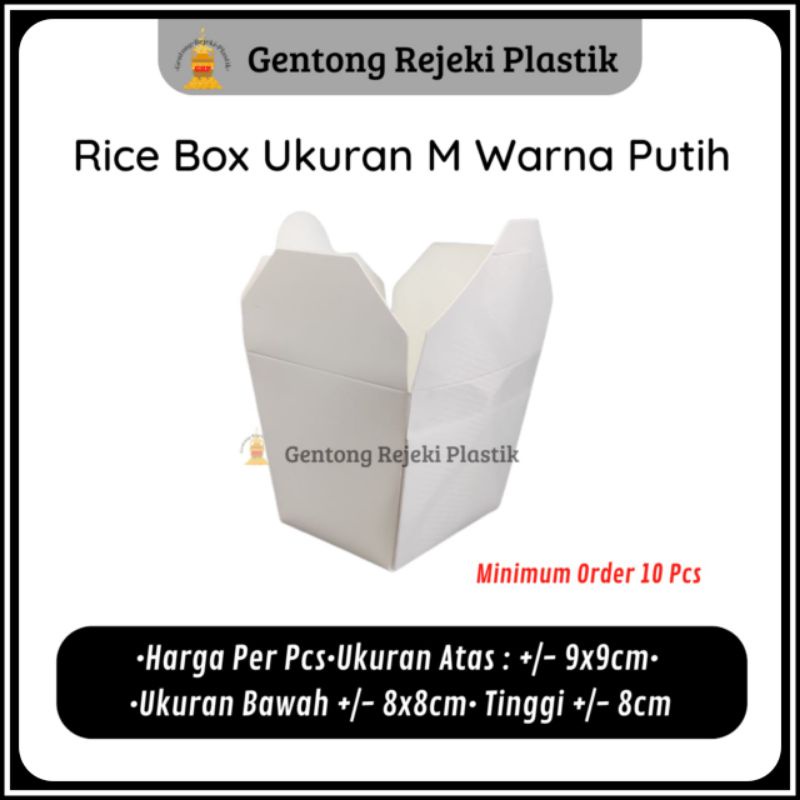 Jual Food Pail / Rice Box / Box Bento ukuran M warna putih | Shopee ...