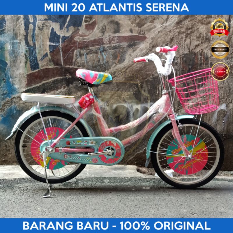 Jual Sepeda Anak Perempuan Cewek Mini 20 Inch ATLANTIS SERENA Keranjang ...