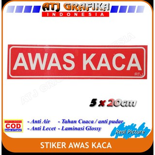 Jual Stiker awas kaca sticker pintu kaca kantor toko rumah | Shopee ...