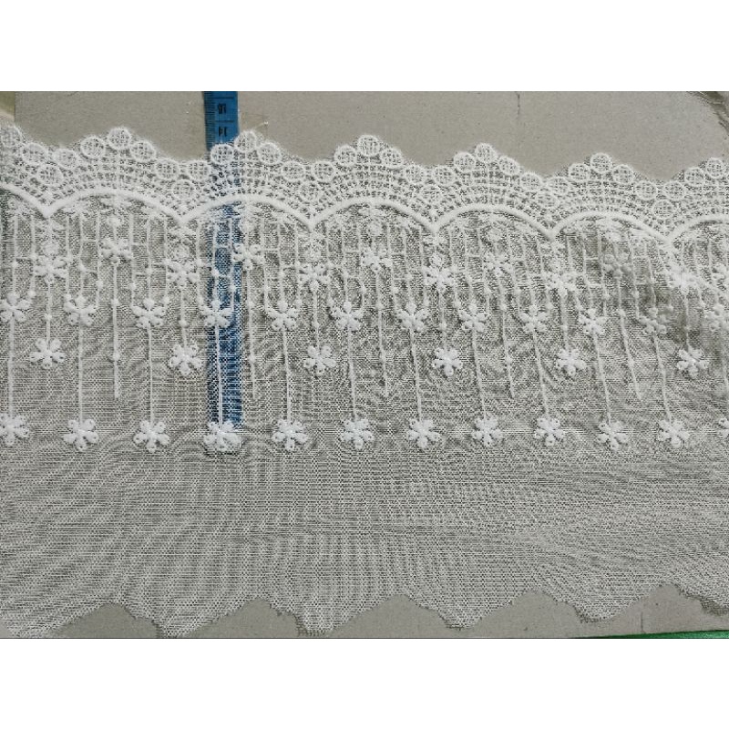 Jual renda tile lebar warna putih susu | Shopee Indonesia