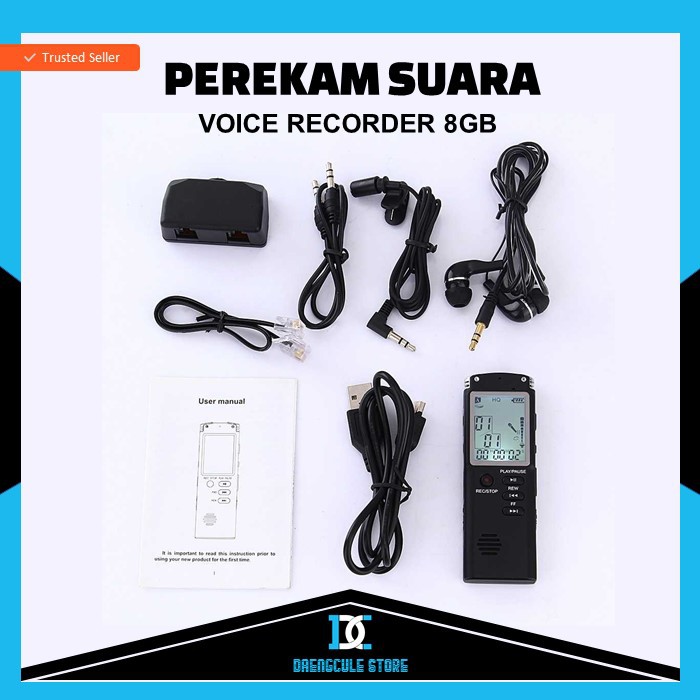 Jual Perekam Suara Wawancara Kapasitas 16GB Digital Voice Recorder T60 ...