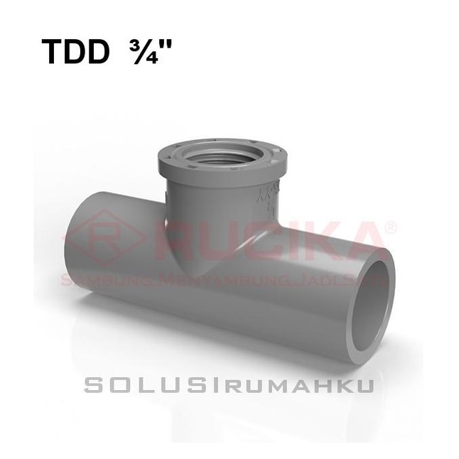 Jual RUCIKA Tee Drat Dalam AW 3/4" / TDD 3/4 inch Tie Sambungan Pipa T Cabang 3 | Shopee Indonesia