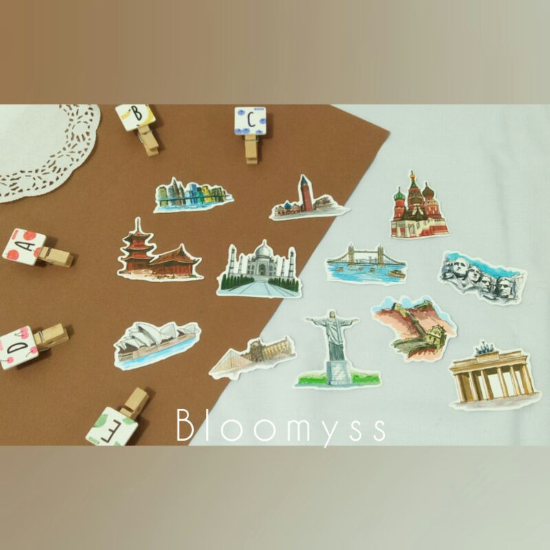 Jual Stickers Aesthetic Set Isi 12 (Sticker Estetik) | Shopee Indonesia