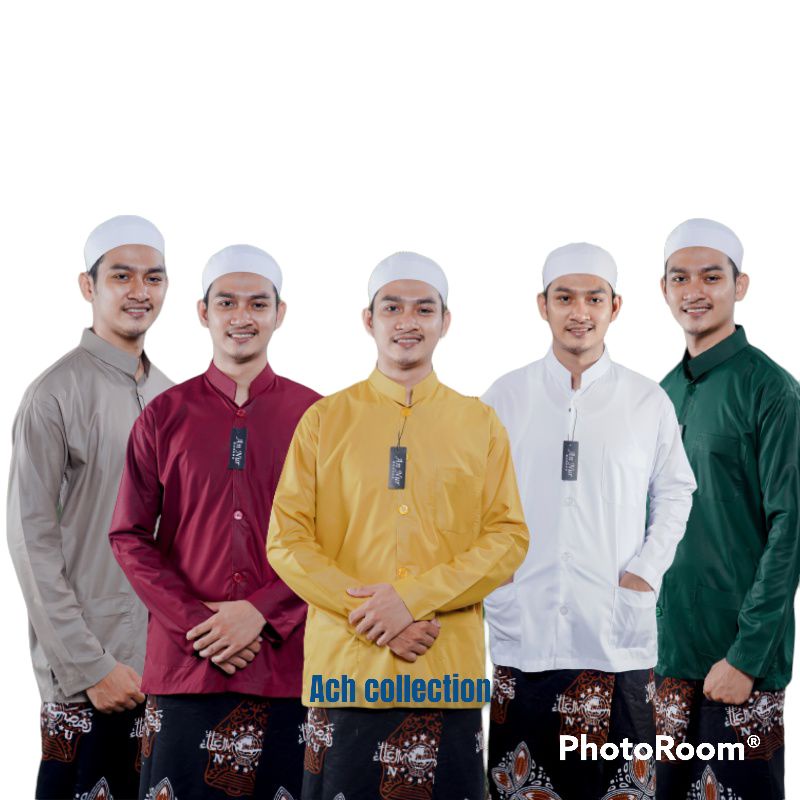 Jual Baju Muslim Koko Kokoh Habaib Haibah Habib Polos Model AMMU AMU ...