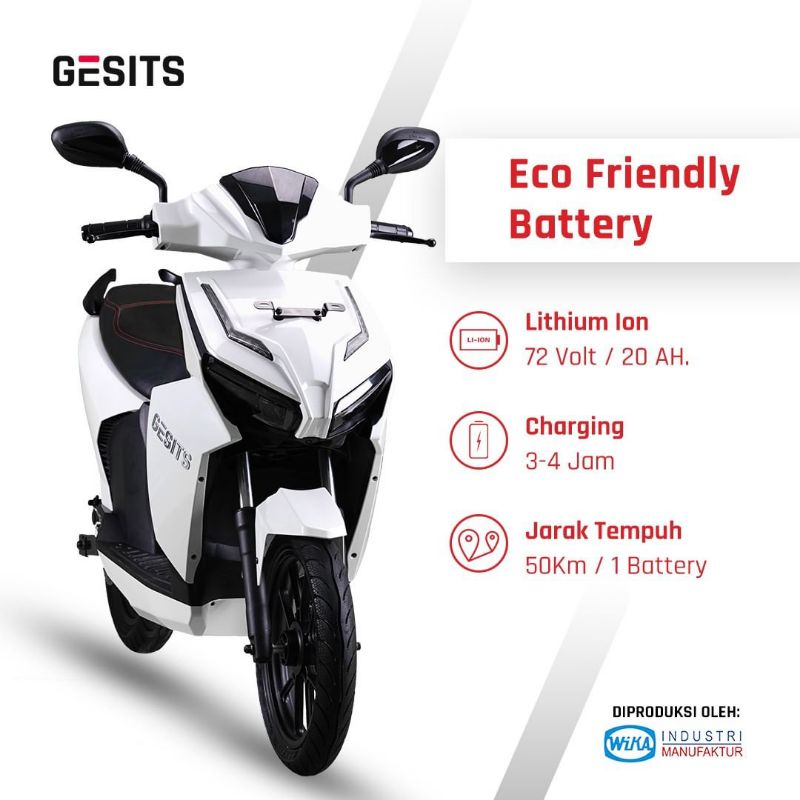 Harga gesits motor listrik subsidi Terbaru Okt 2024 |BigGo Indonesia
