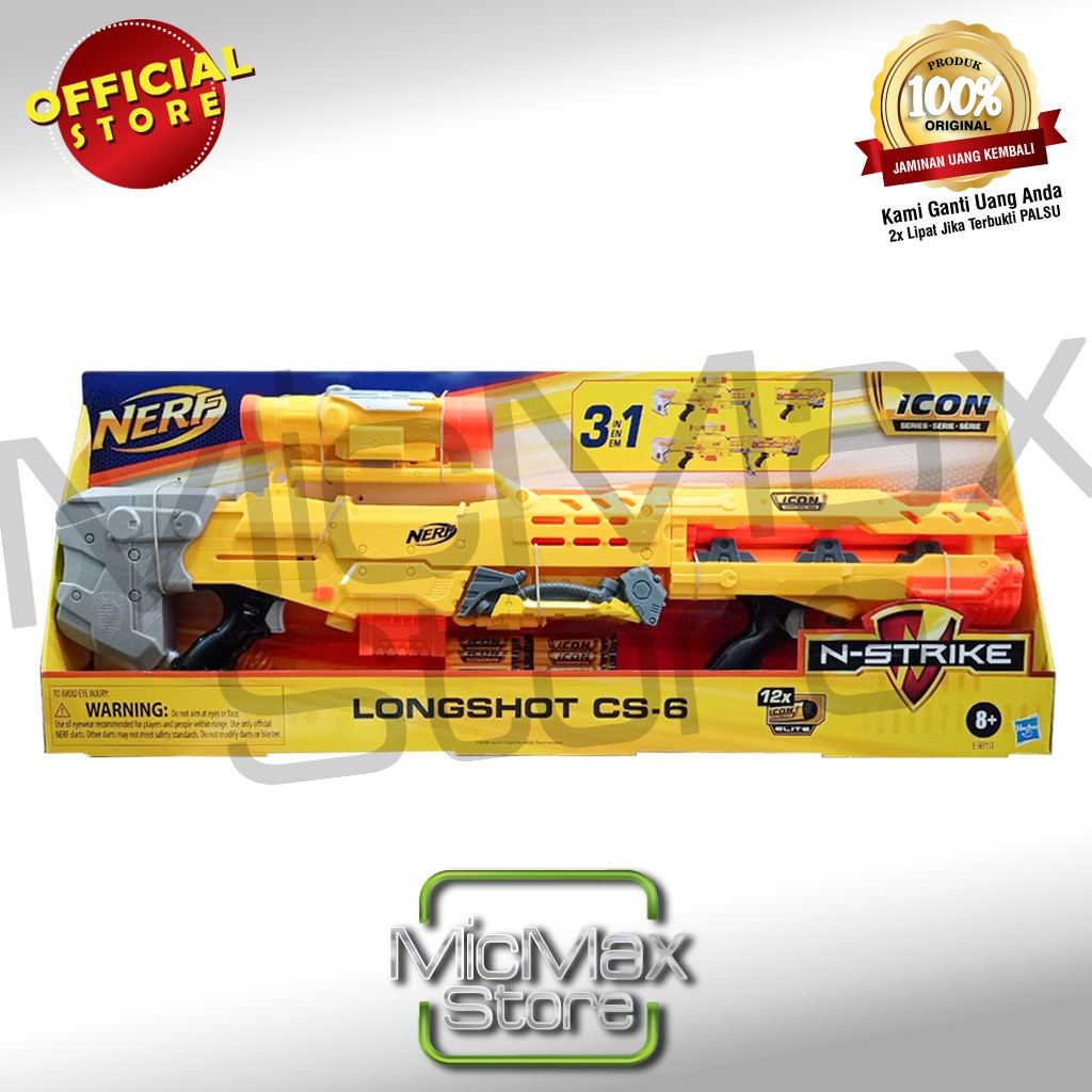 Jual Nerf NStrike Icon Series Longshot CS-6 CS 6 CS6 Blaster | Shopee ...