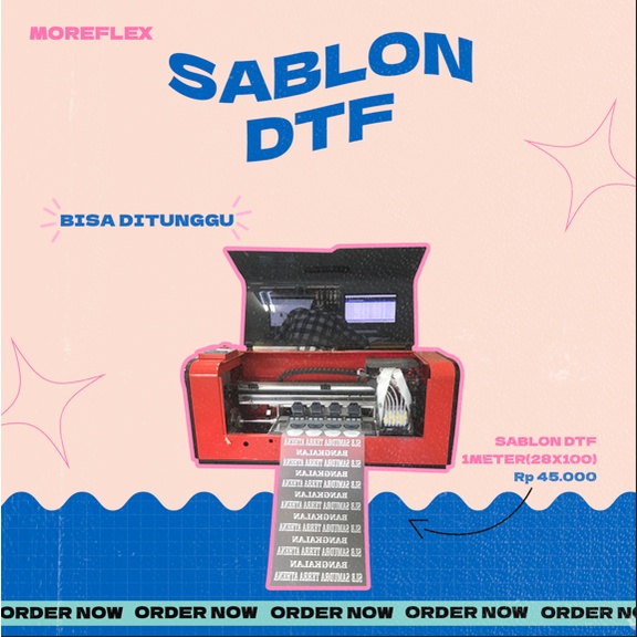 Jual Custom Kaos Sablon DTF 1Meter | Shopee Indonesia