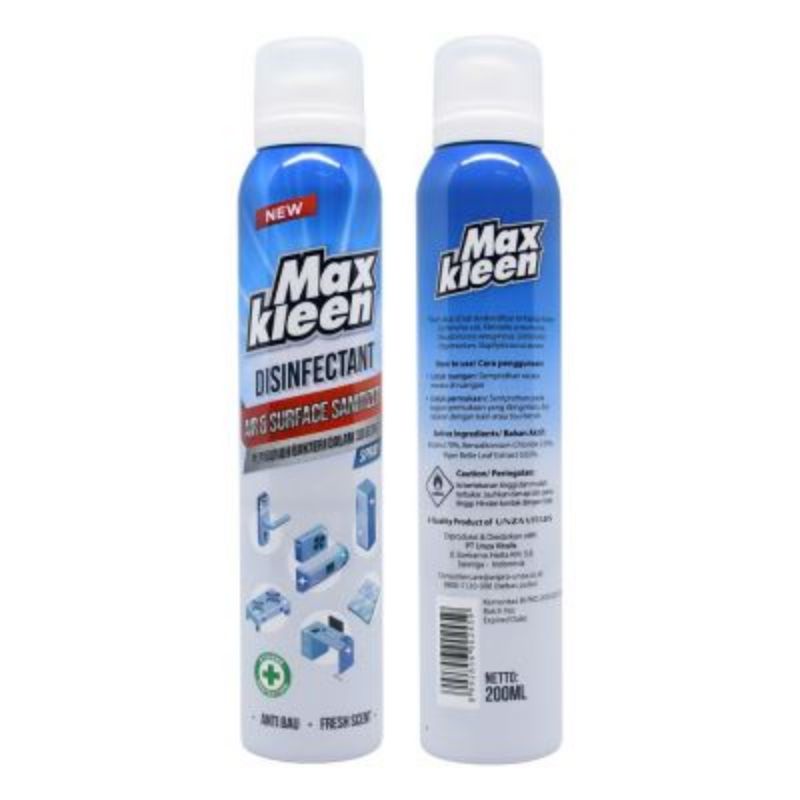 Jual Max kleen disinfectant spray 200ml | Shopee Indonesia