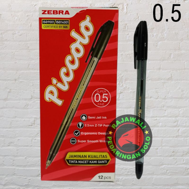 Jual PULPEN ZEBRA PICCOLO 0.5 HITAM 12pcs | Shopee Indonesia