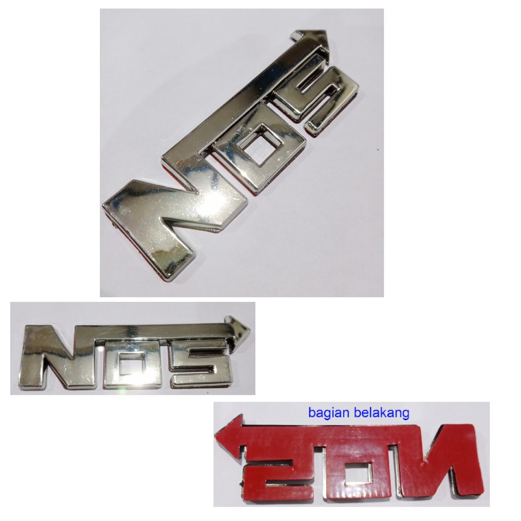 Jual Emblem Logo Mobil Motor Sport Nos Chrome Bahan Plastik Model ...