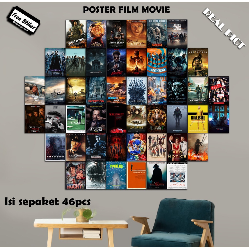Jual POSTER VINTAGE FILM MOVIE 40pcs / HIASAN DINDING TRENDY +FREE ...