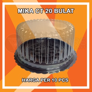 Jual Mika CT-20 bulat alas cokelat + tutup / mika kue / tumpeng mini ...