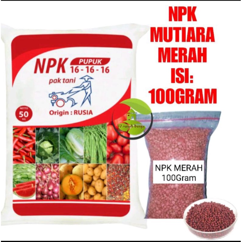 Jual pupuk NPK MERAH kemasan 100 gram | Shopee Indonesia