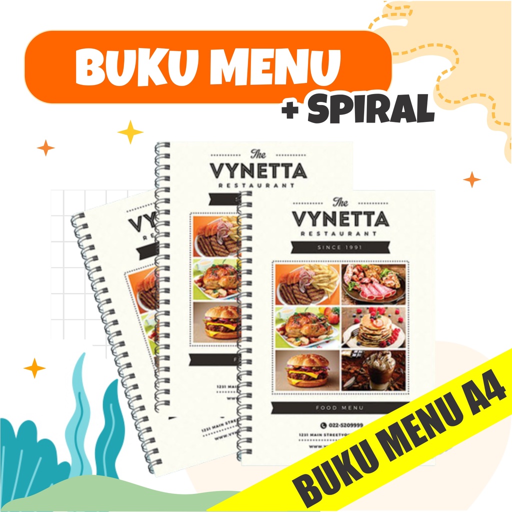 Jual CETAK BUKU MENU + SPIRAL | Shopee Indonesia Jual CETAK BUKU MENU + SPIRAL | Shopee Indonesia