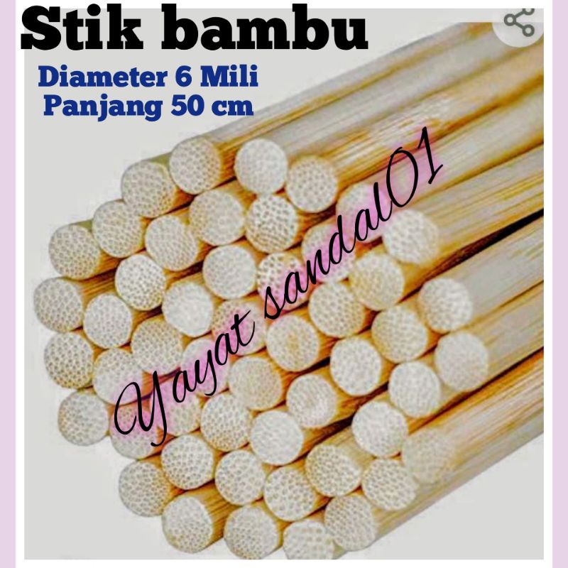 Jual stik lidi bambu 6 Mili 50 cm | Shopee Indonesia