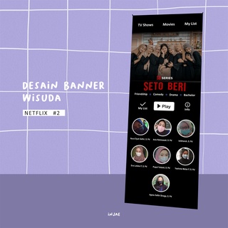 Jual INJAE DESIGN CUSTOM BANNER WISUDA SIDANG NETFLIX XBANNER HADIAH ...