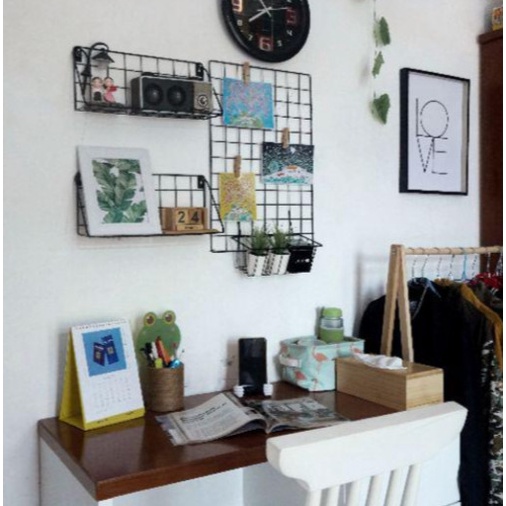 Jual Dinding-Hiasan- Hijang Black Grid Wire Wall Mesh 35X52 Cm Pernak ...