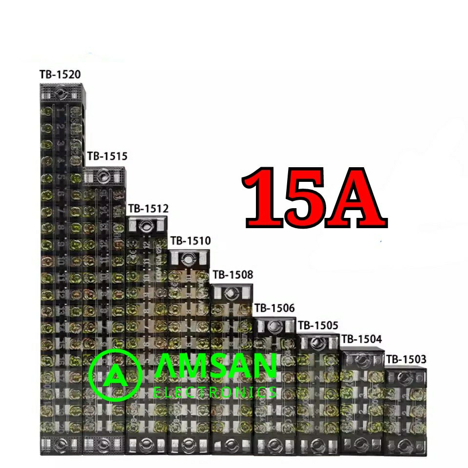 Jual Terminal Block TB 1506 1508 1510 blok 15A 6P 8P 10P 6 8 10 Pole Indonesia|Shopee Indonesia