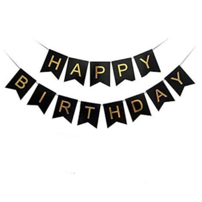 Jual Banner Happy Birthday segi lima bunting flag / garland / bendera ...