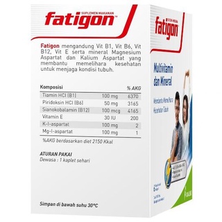 Jual Fatigon Putih Multivitamin Vitamin Jaga Imun Obat Pegal Obat Keram ...