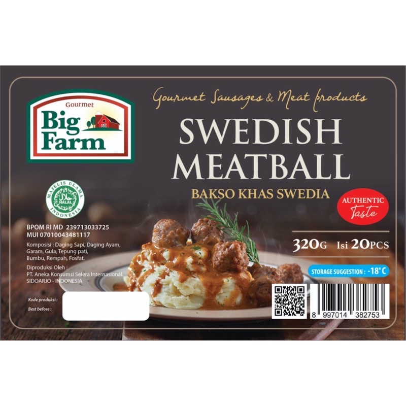 Jual Swedish Meatballs Big Farm - Bakso Khas Swedia Ikea | Shopee Indonesia