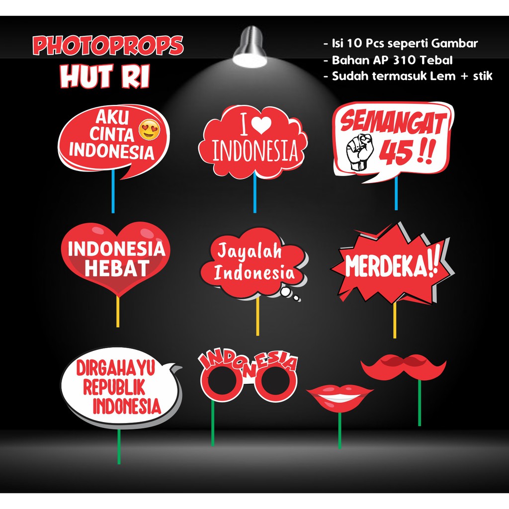 Jual PHOTO PROP PROPS HUT RI DIRGAHAYU INDONESIA KEMERDEKAAN PHOTOPROP ...