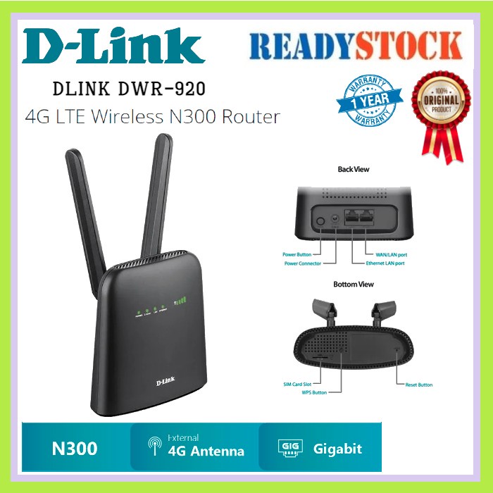 Jual DLINK DWR-920 4G LTE Wireless N300 Router | Shopee Indonesia