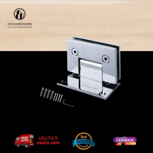Jual ENGSEL PINTU KACA KAMAR MANDI SHOWER HINGE GLASS TO WALL STAINLESS ...