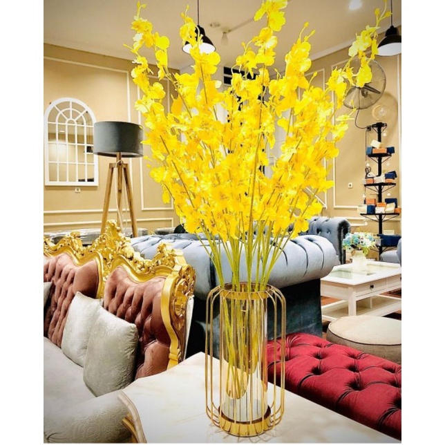 Jual Bunga anggrek + vas nordic gold (khusus manado) | Shopee Indonesia