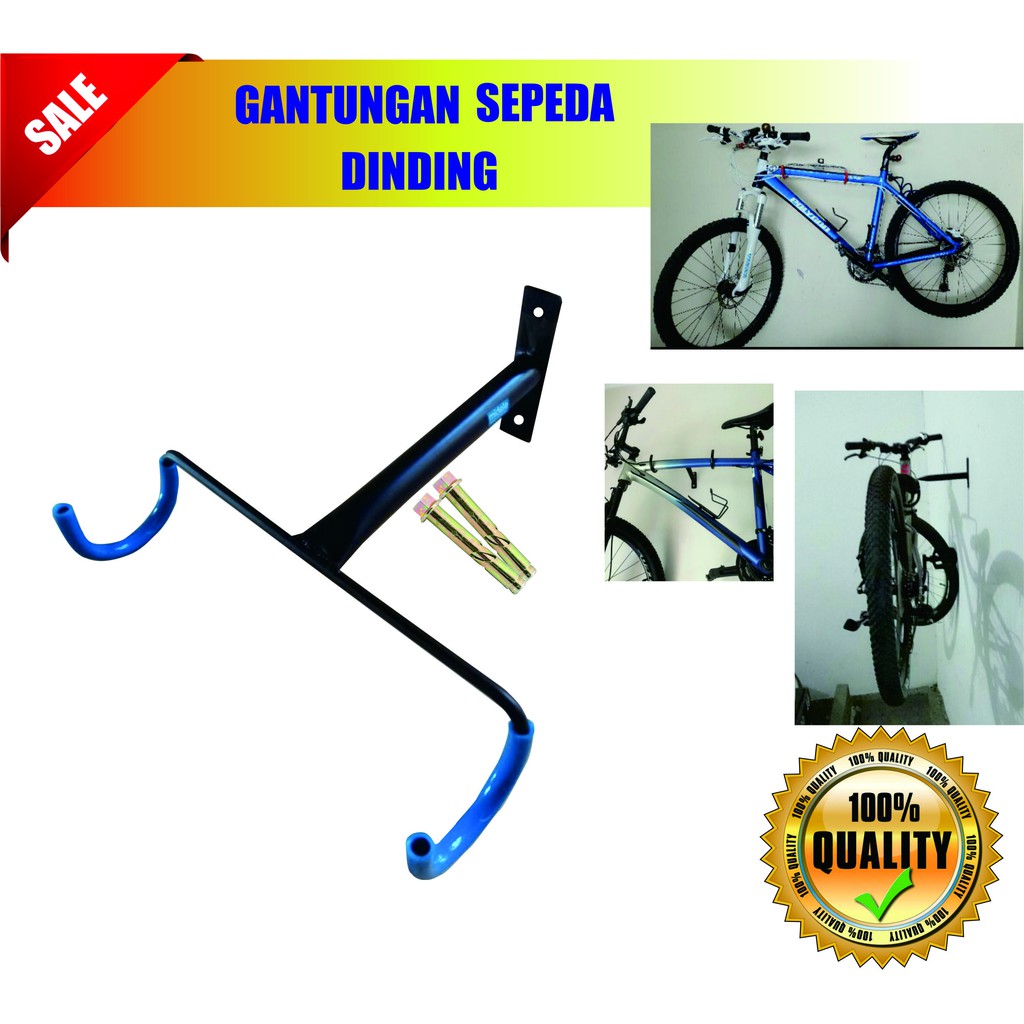 Jual gantungan sepeda/bracket sepeda dinding/wall hanger/rak bike/hook ...