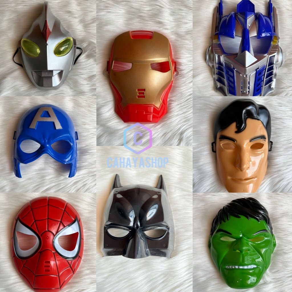 Jual TOPENG MAINAN SUPERHERO BATMAN SUPERMAN IRONMAN TRANSFOMER HULK ...