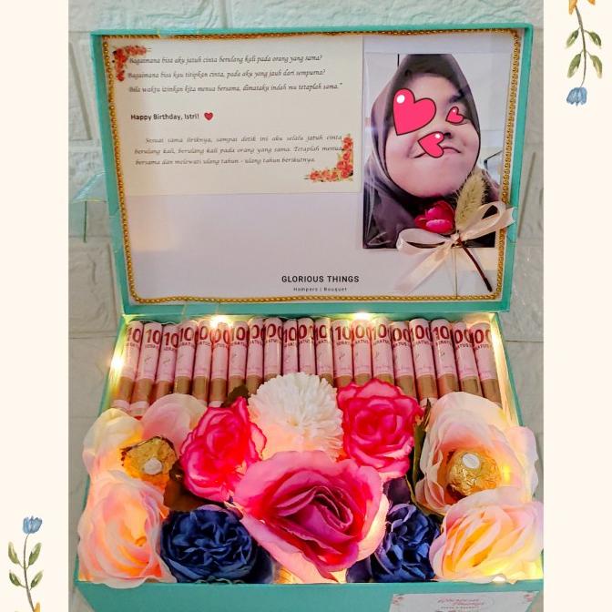 Jual MONEY BOX HAMPERS UANG BUNGA BUKET LAMPU LED HADIAH WISUDA ULTAH ...
