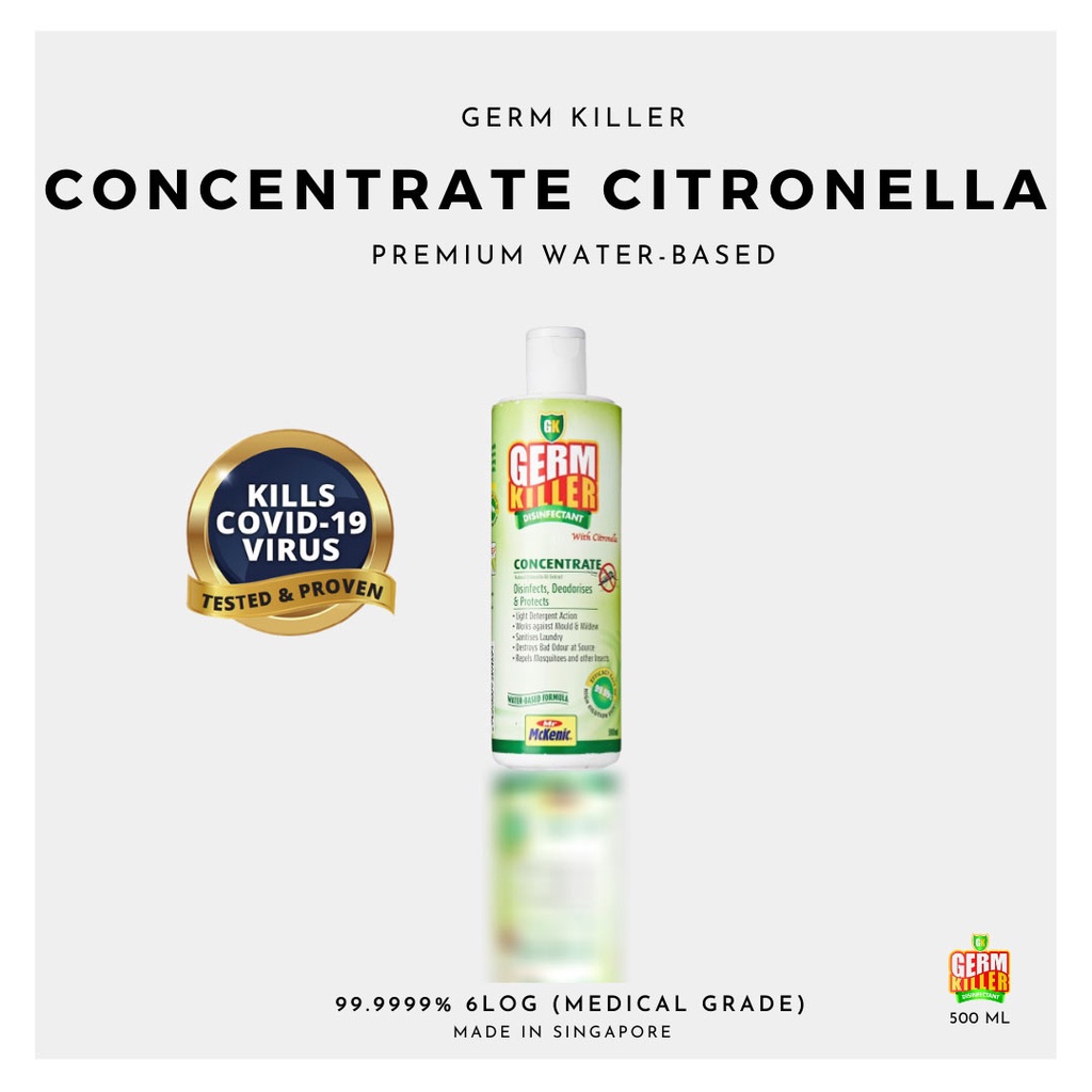 Jual Germ Killer Disinfectant Concentrate Citronella 500ml | Shopee ...