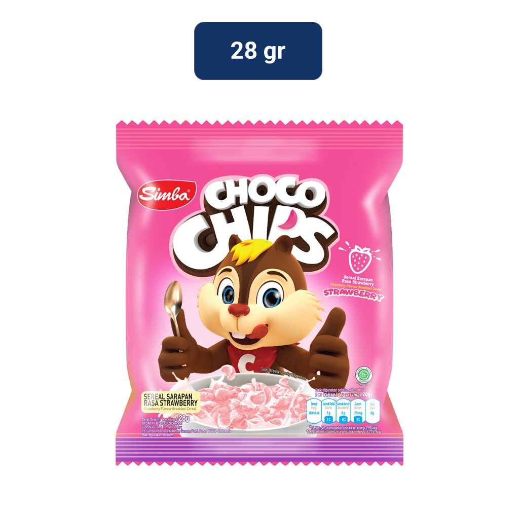 Jual Simba Sereal Choco Chips Bag Strawberry 24gr | Shopee Indonesia