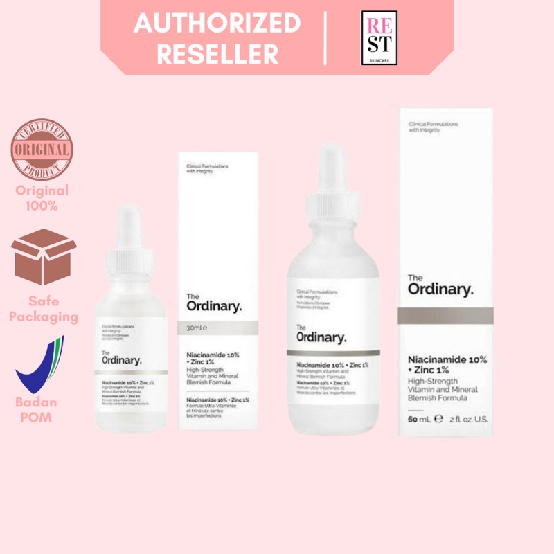 THE ORDINARY NIACINAMIDE 10% + Zinc 1% 30ml Bisa Barcode THE ORDINARY ...