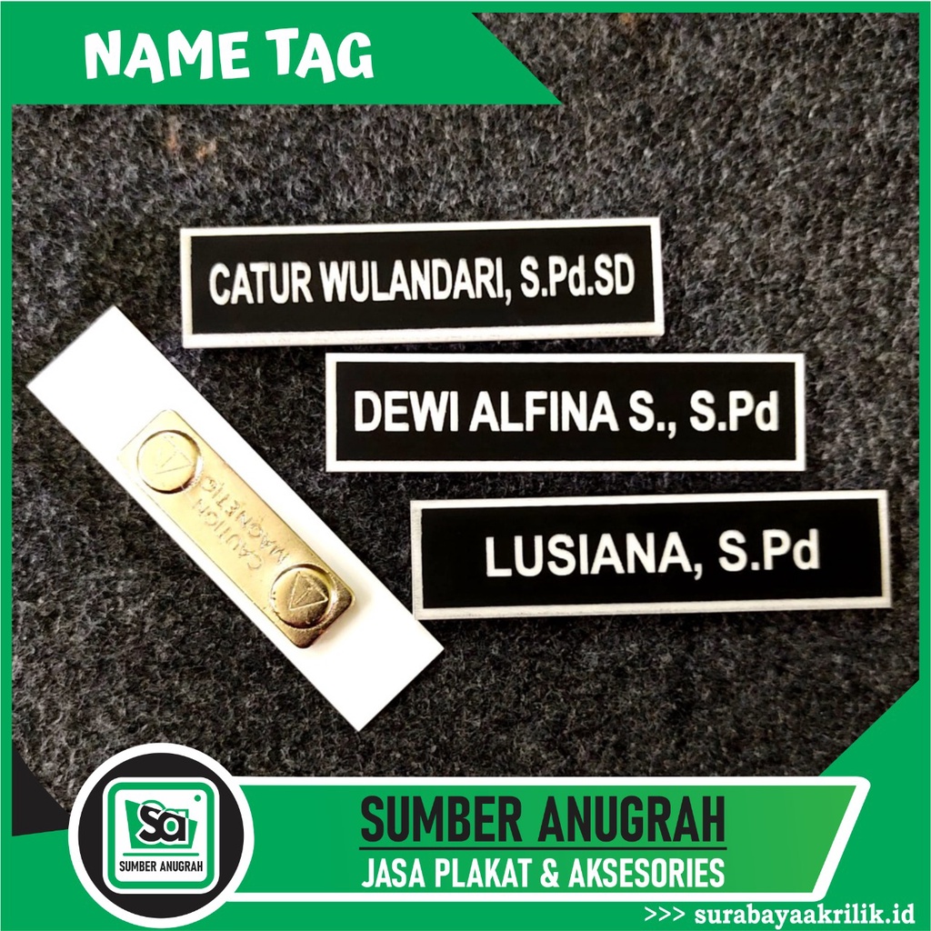 Jual NAME TAG MAGNET || Nama Dada PNS, PKL, Guru, Praktik | Shopee ...