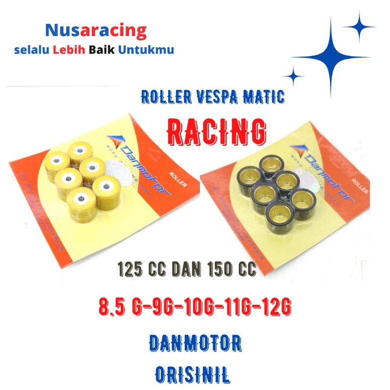 Jual ROLLER ROLER VESPA MATIC 125 CC DAN 150 CC RACING 8,5-12 GRAM ...