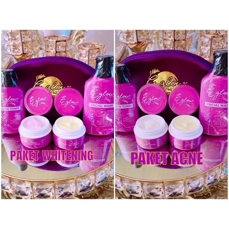 Jual EGLOW PLATINUM WHITENING SERIES dan ACNE SERIES Indonesia|Shopee ...