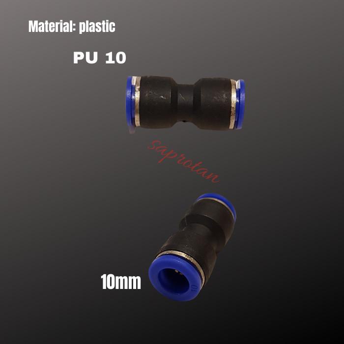 Jual Konektor Fitting Slip Lock Straight Joiner 10 Mm Pneumatic Pu10 ...