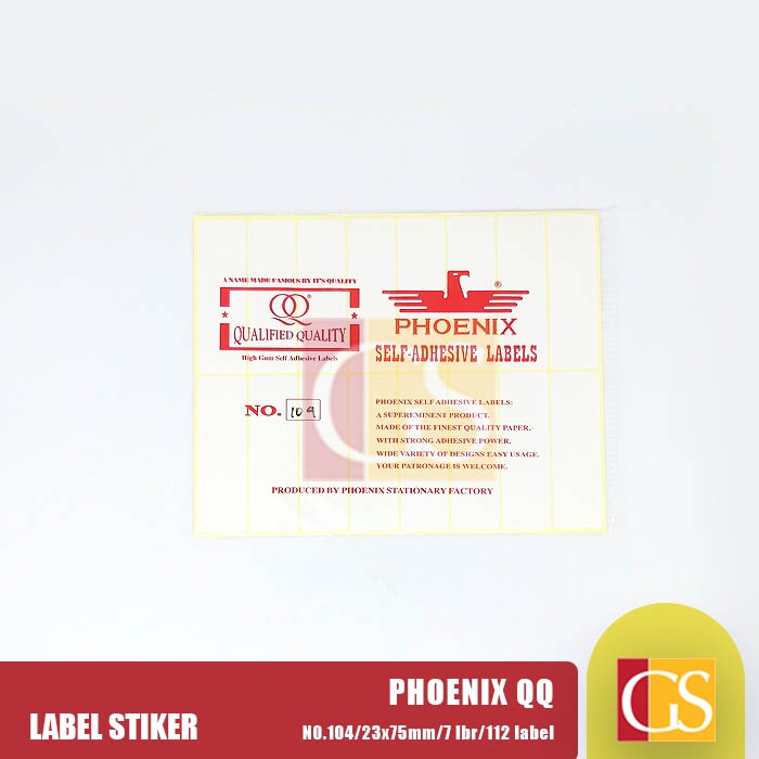 Jual Stiker Label / Label Harga / Nama Undangan Phoenix QQ 104 23x75mm ...